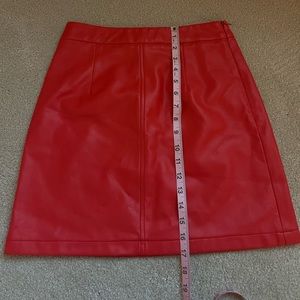 French Connection | Skirts | Womens Red Faux Leather Skirt | Poshmark